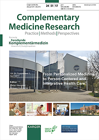 Volume 24 Issue Suppl. 1 | Complementary Medicine Research | Karger Publishers